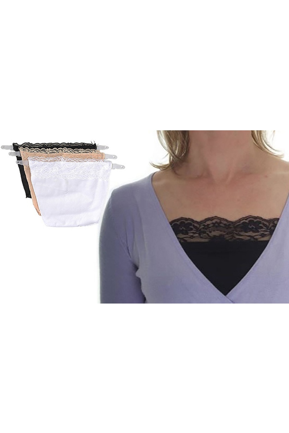 Предпазители за деколте Cami Secret 16545774-0 10-457, Дантела, 3 броя ...