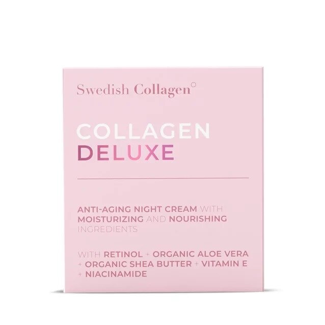 Crema de noapte cu Retinol Gama Colagen Deluxe imbunatatita cu Aloe ...