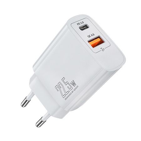 Incarcator Dual Charge, 22.5W, USB + Type-C, Alb - eMAG.ro