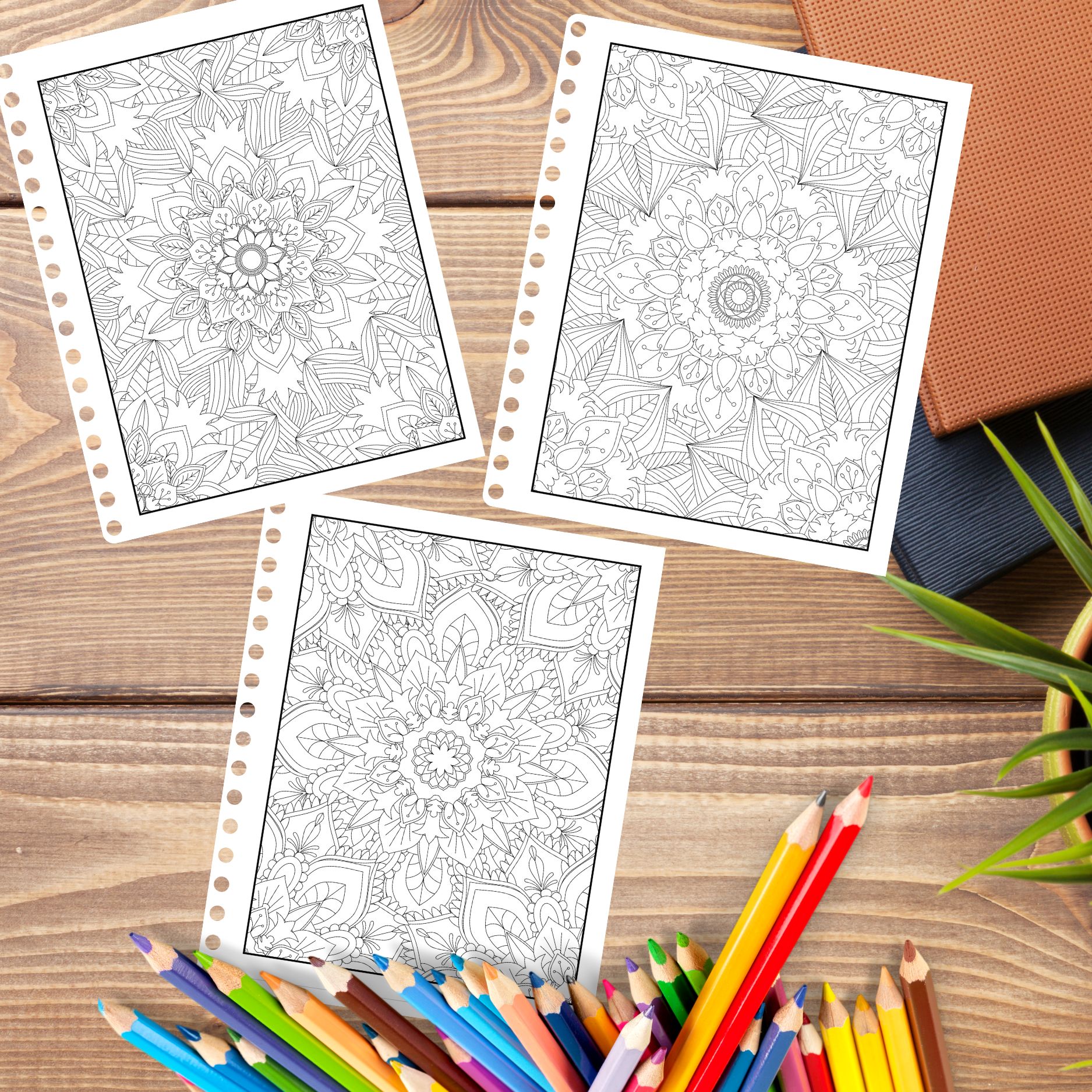 Carte de Colorat pentru Adulti, 50 de Mandale cu Forme Abstracte, 104 ...