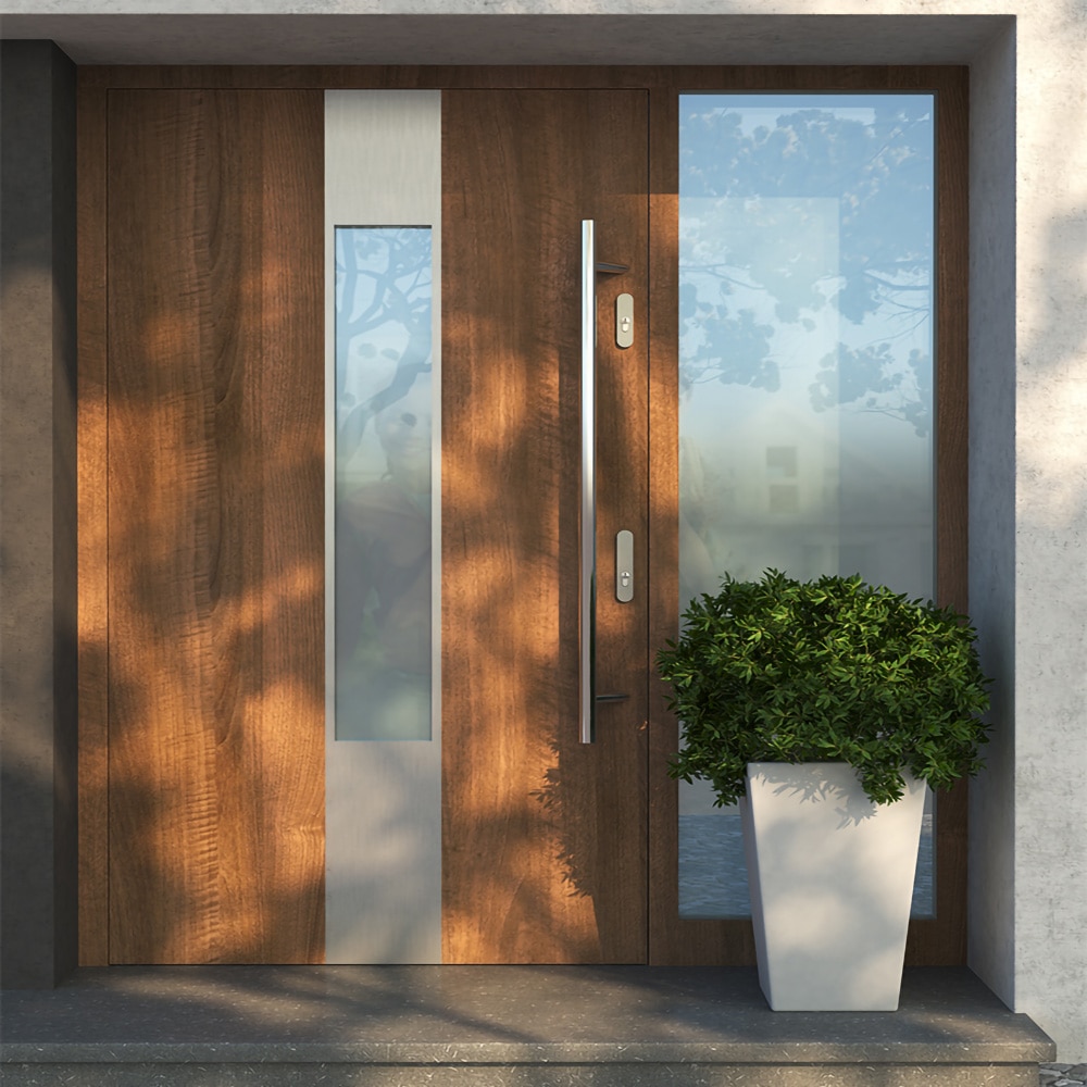 Set maner tragator inox usa exterior, lungime bara 500 mm, interax 300 ...