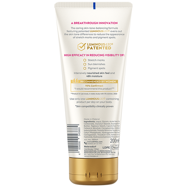 Crema de corp anti-vergeturi si anti-pete Nivea Luminous630, 200 ml ...