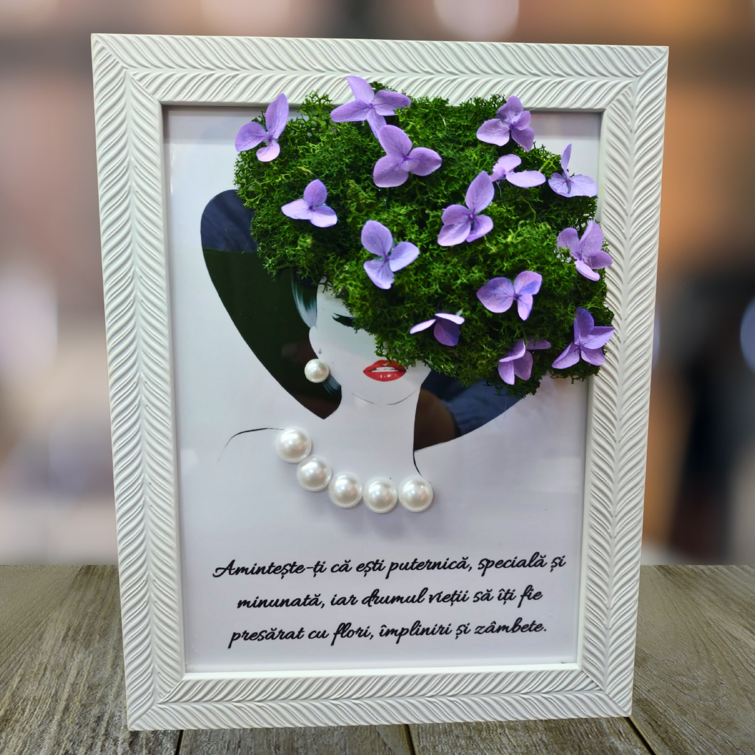 Tablou in rama A4 (30x21 cm) - Aminteste-ti ca esti puternica, speciala ...