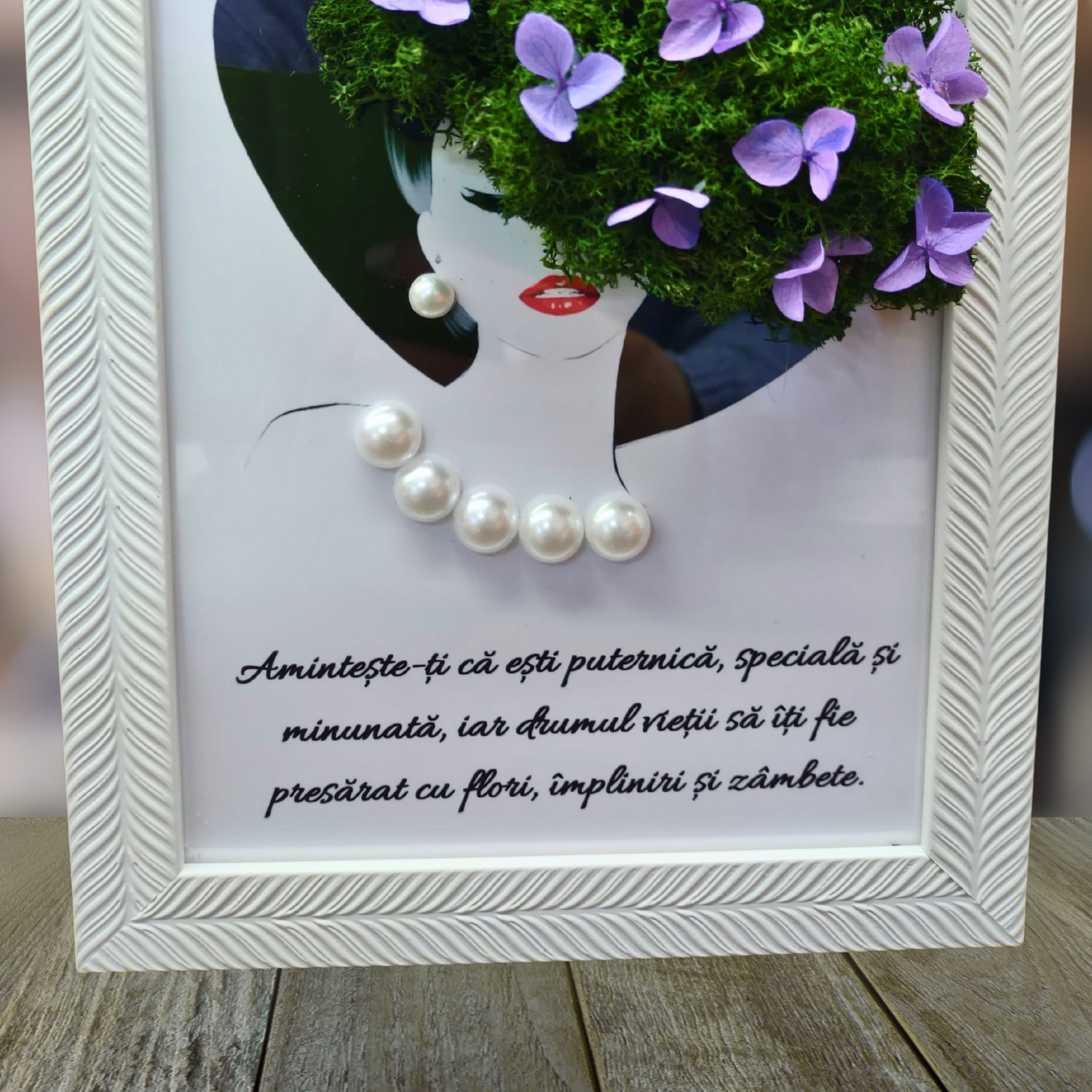 Tablou in rama A4 (30x21 cm) - Aminteste-ti ca esti puternica, speciala ...