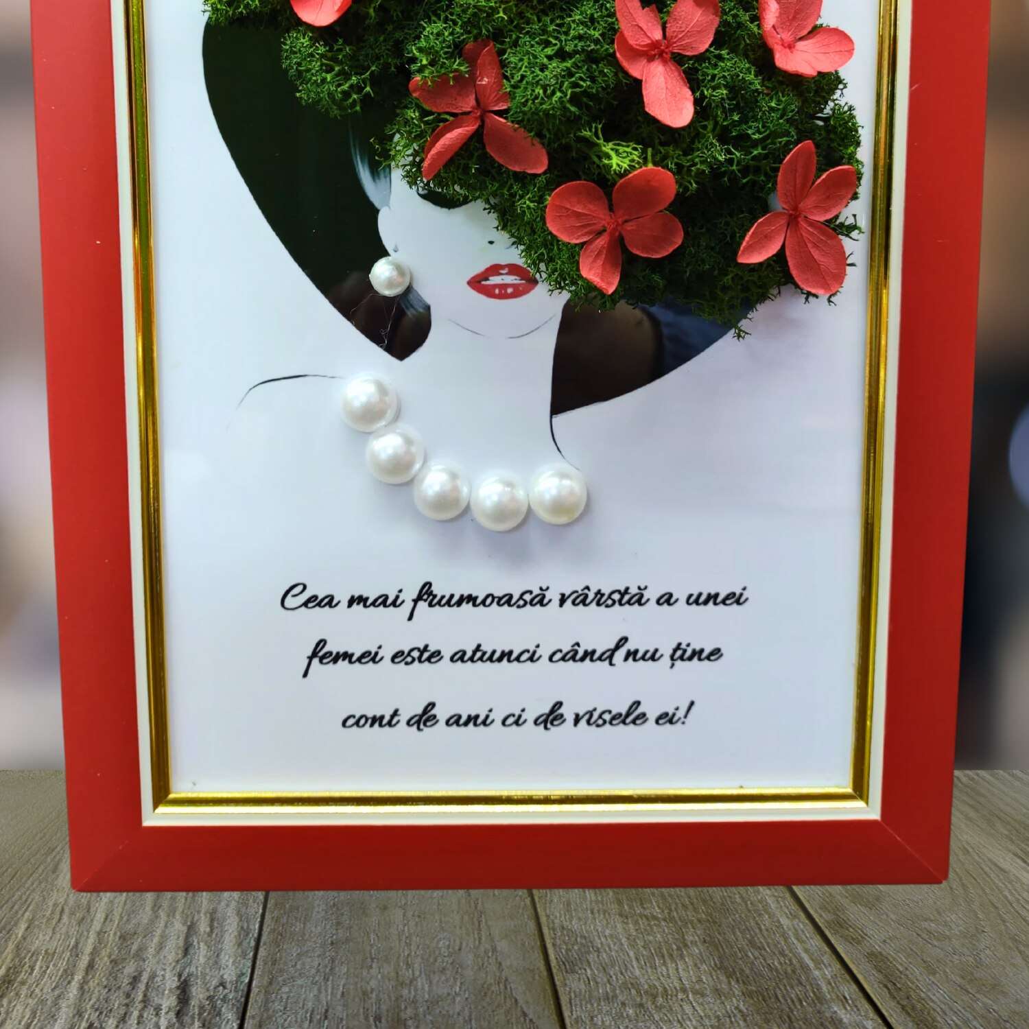 Tablou in rama A4 (30x21 cm) - Cea mai frumoasa varsta a unei femei ...