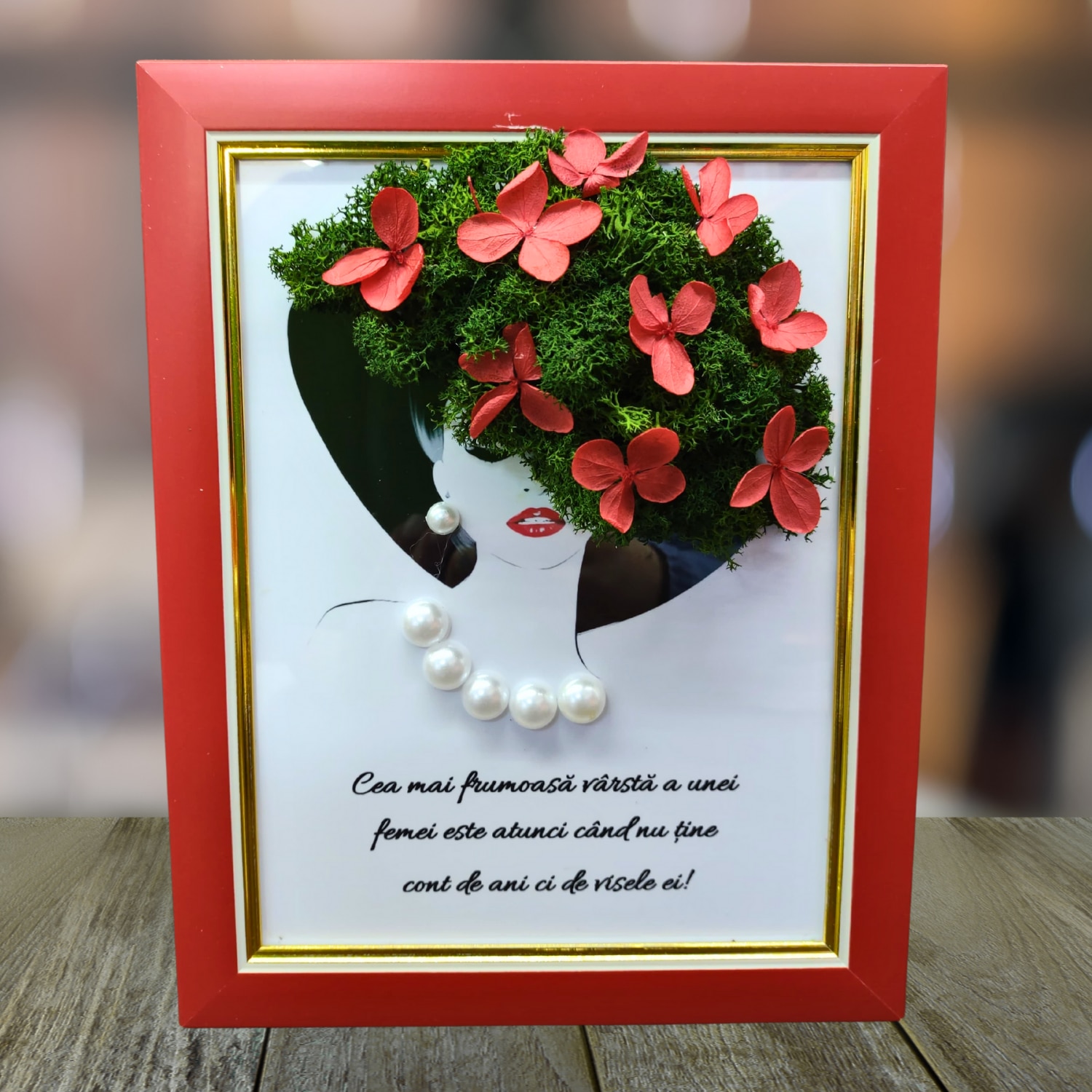 Tablou in rama A4 (30x21 cm) - Cea mai frumoasa varsta a unei femei ...