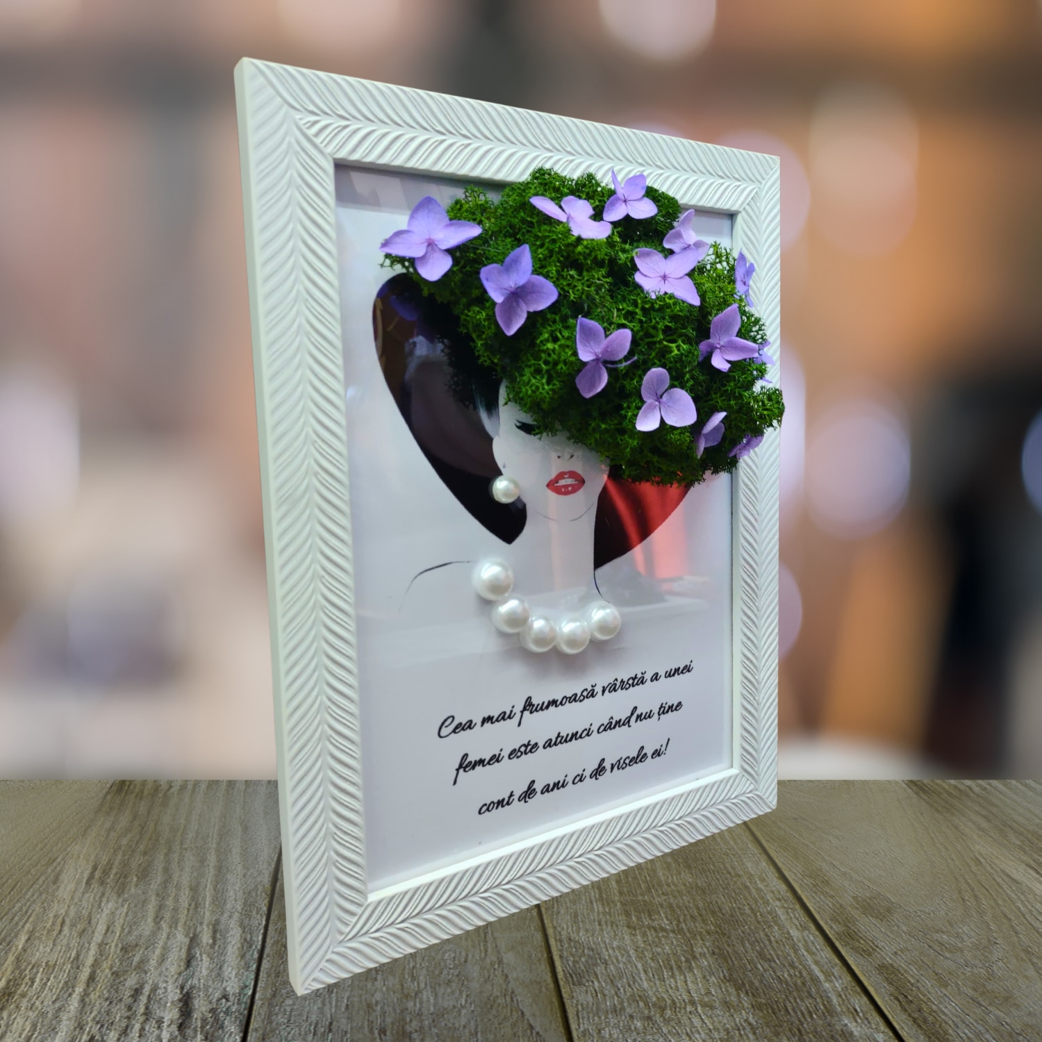 Tablou in rama A4 (30x21 cm) - Cea mai frumoasa varsta a unei femei ...