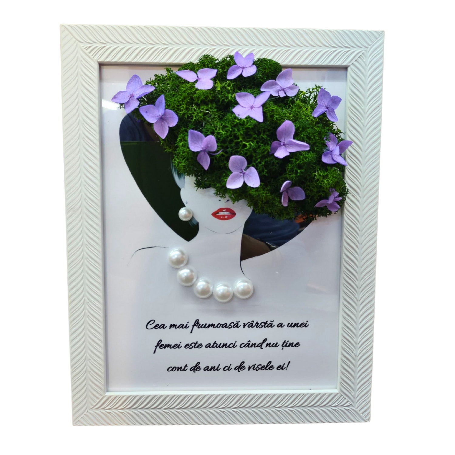 Tablou in rama A5 (21x15 cm) - Cea mai frumoasa varsta a unei femei ...