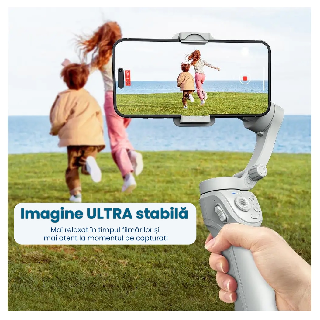 Sistem de stabilizare imagine, 360 AI, 3 Axe, Gimbal Yesido, universal ...