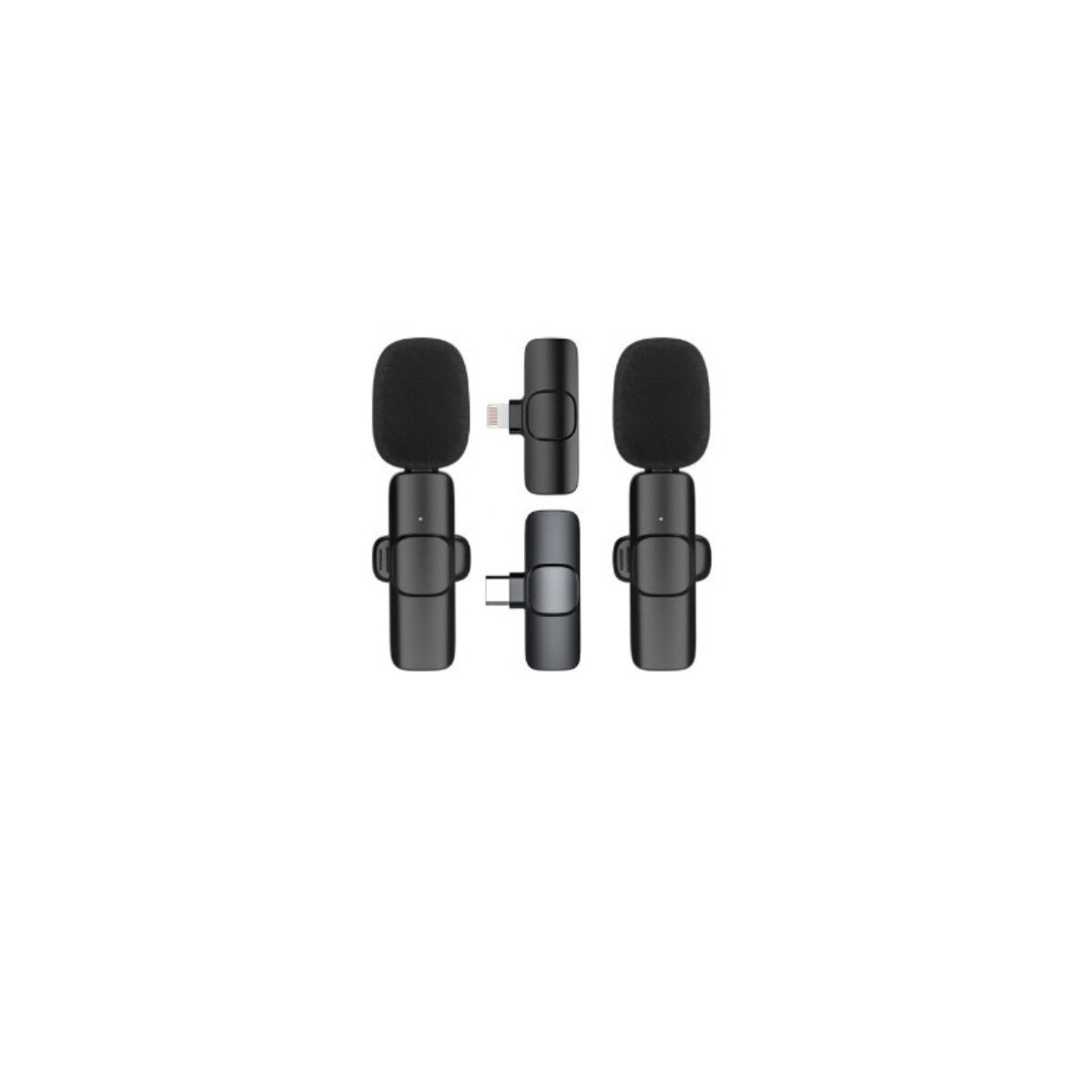 Set 2 microfoane tip lavaliera, Wireless, compatibile cu dispozitivele ...