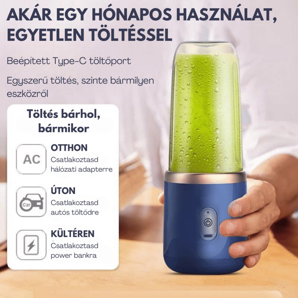 Blender fructe/legume, 40W, 1 Viteza, 400ml, Albastru - eMAG.ro
