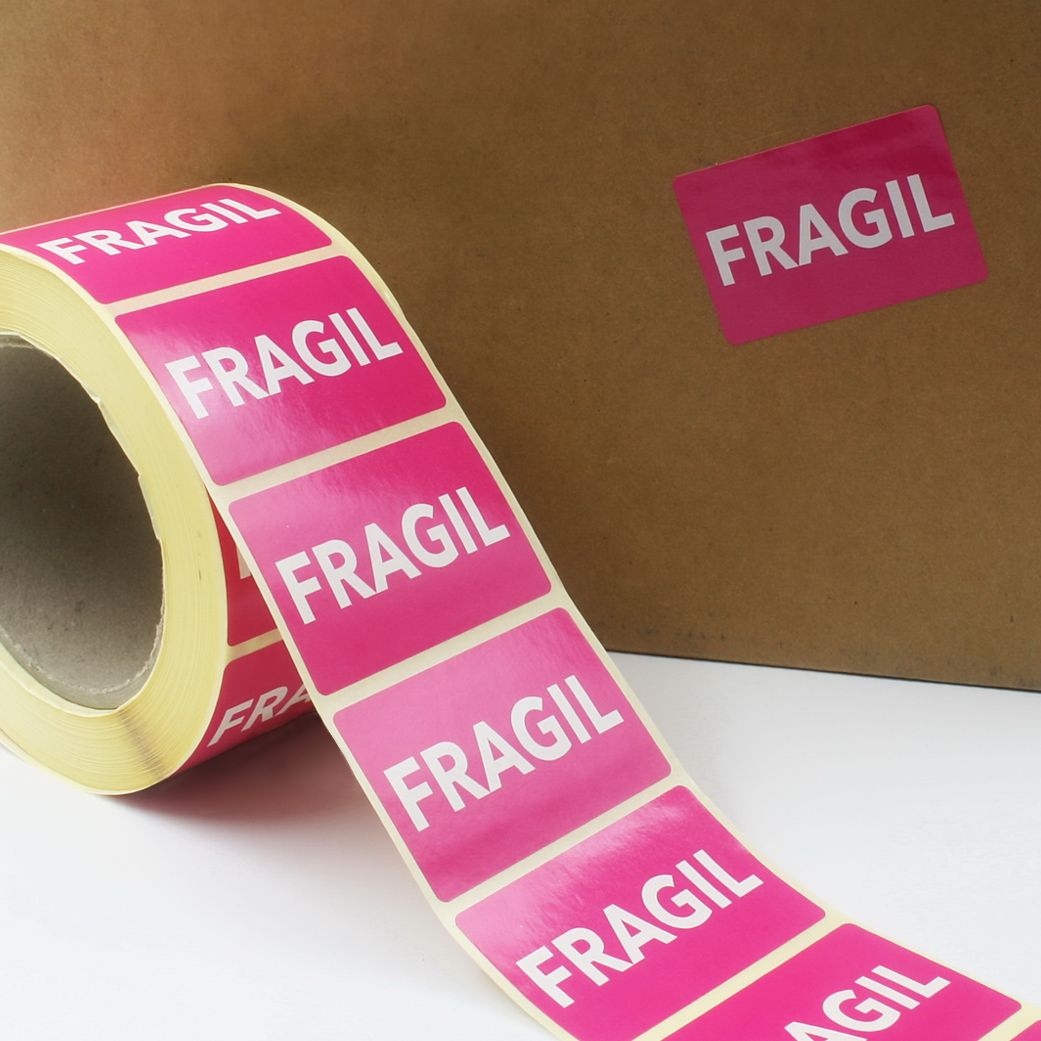 Etichete FRAGIL, dimensiune 60x40 mm, autoadezive, 2500 buc/rola - eMAG.ro