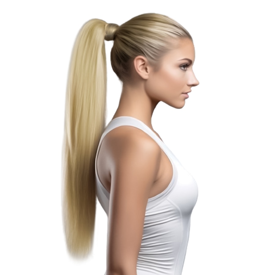 Coada de par natural, Nova Hair, Blond Auriu, 60 cm - eMAG.ro