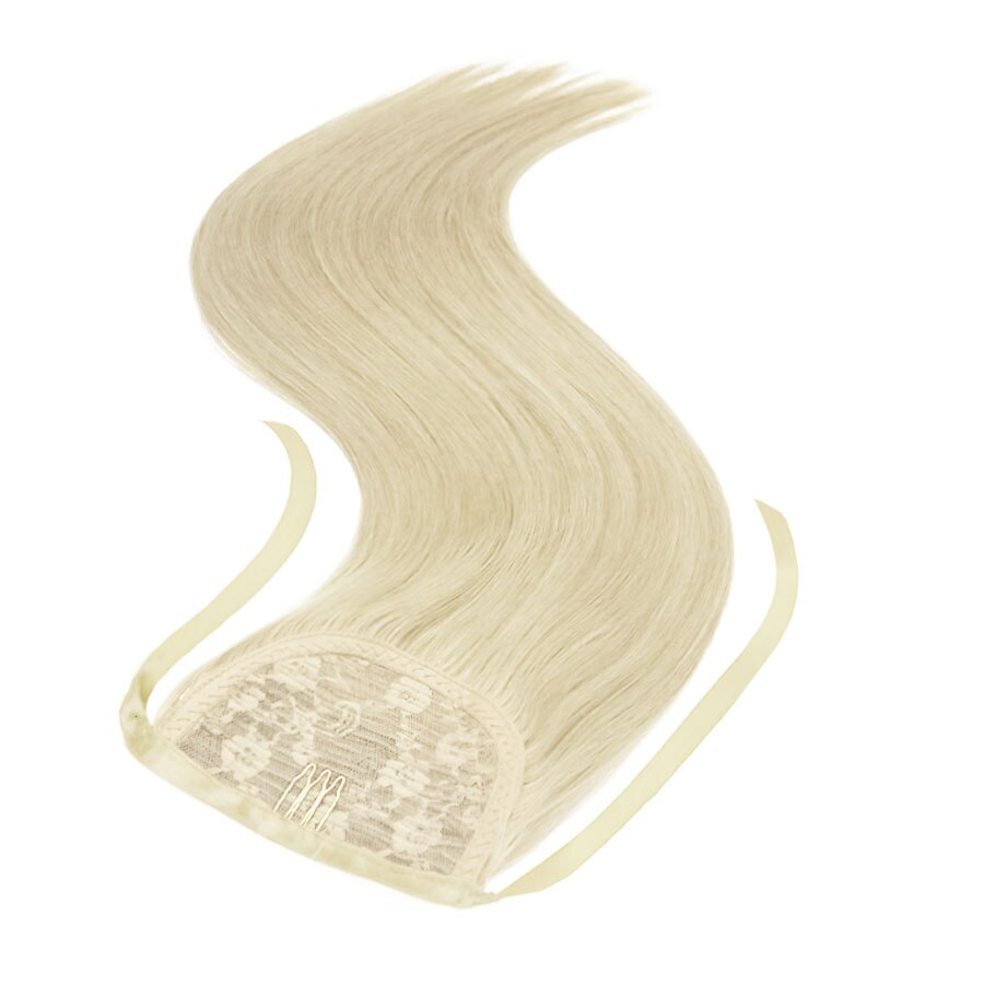 Coada de par natural, Nova Hair, Blond Platinat, 60 cm - eMAG.ro