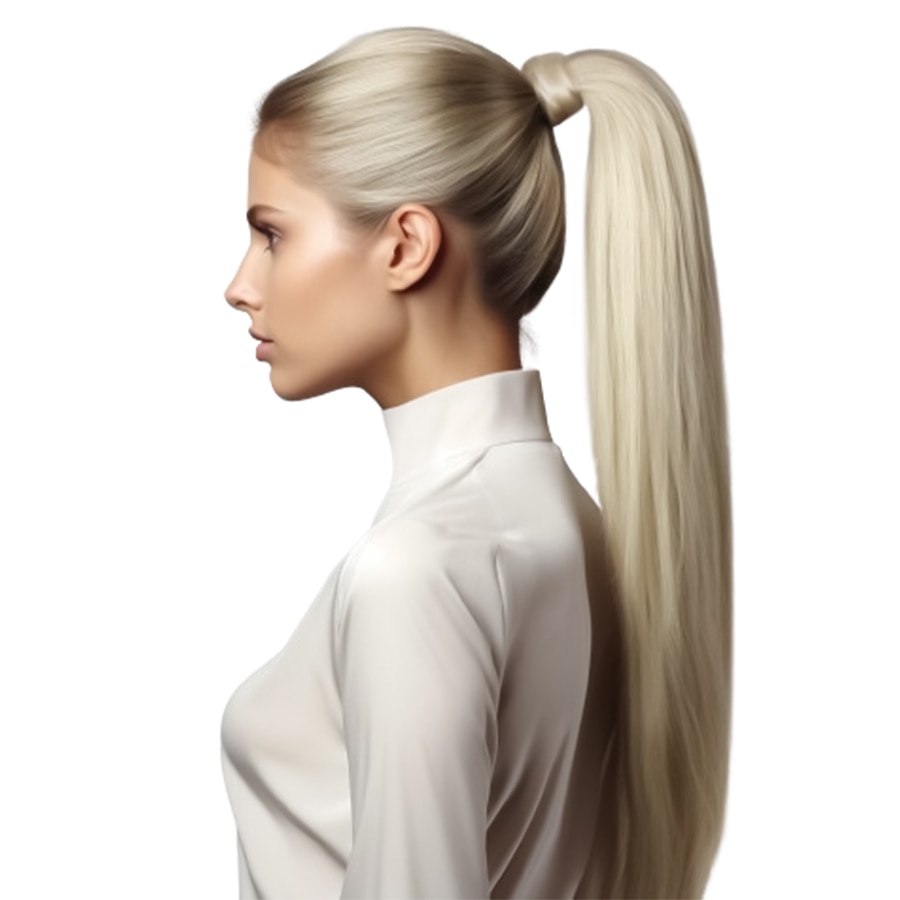 Coada de par natural, Nova Hair, Blond Platinat, 60 cm - eMAG.ro
