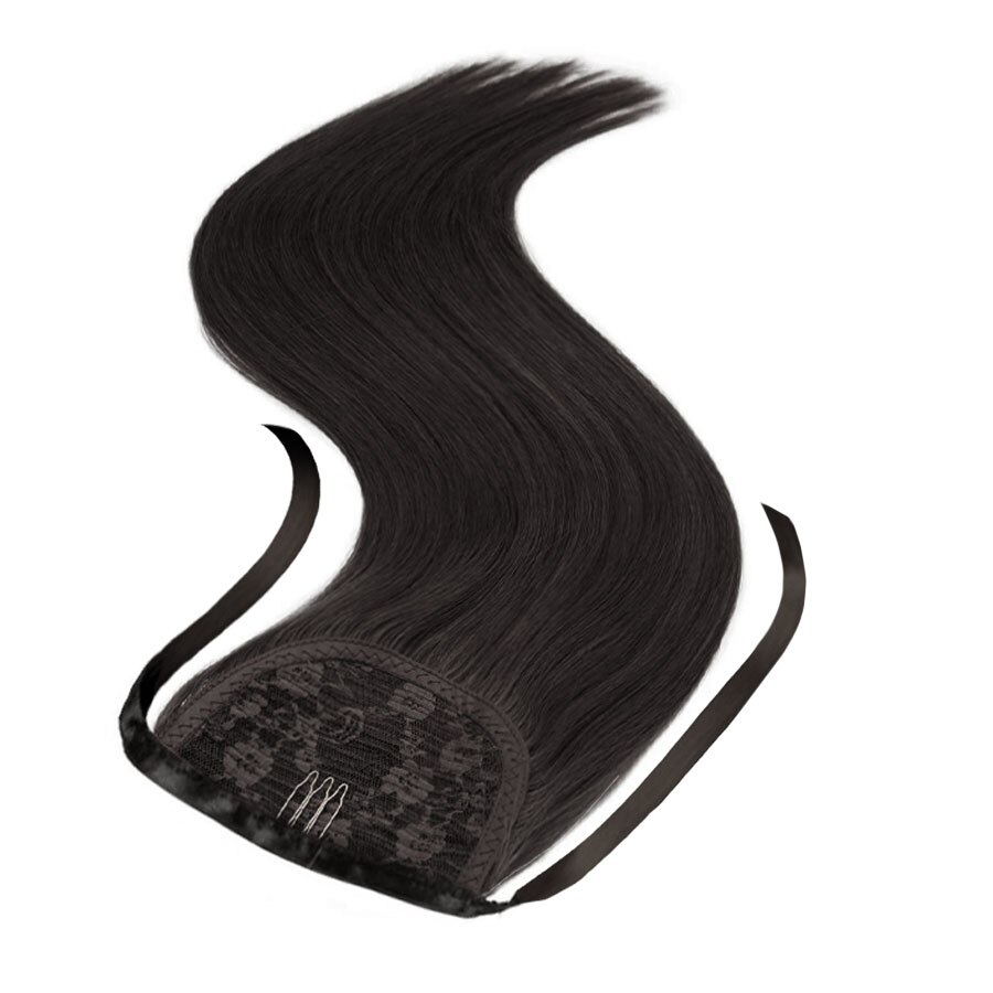 Coada de par natural, Nova Hair, Negru Natural, 50 cm - eMAG.ro