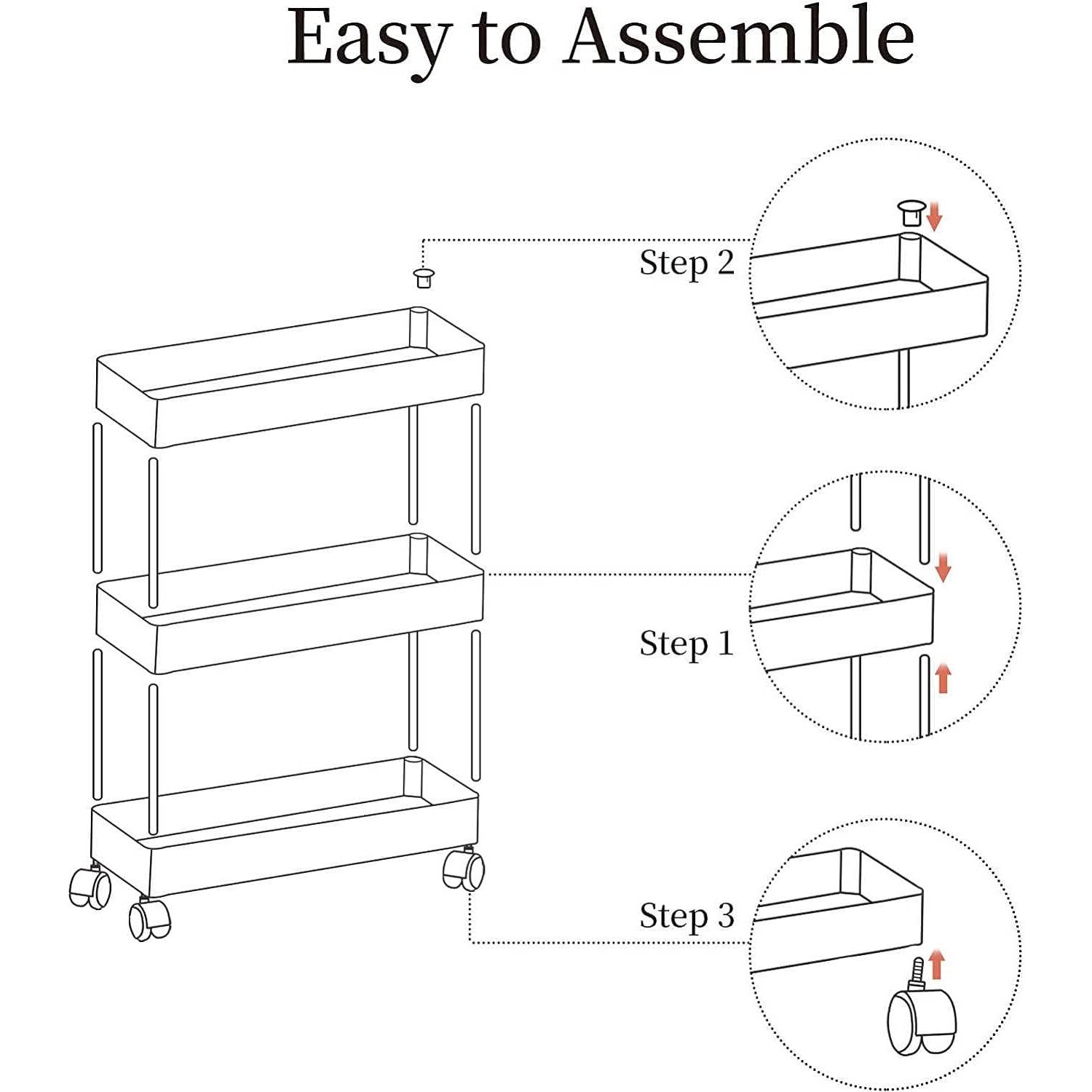 Raft universal depozitare, Quasar & Co.®, cu roti, 3 polite, pentru ...