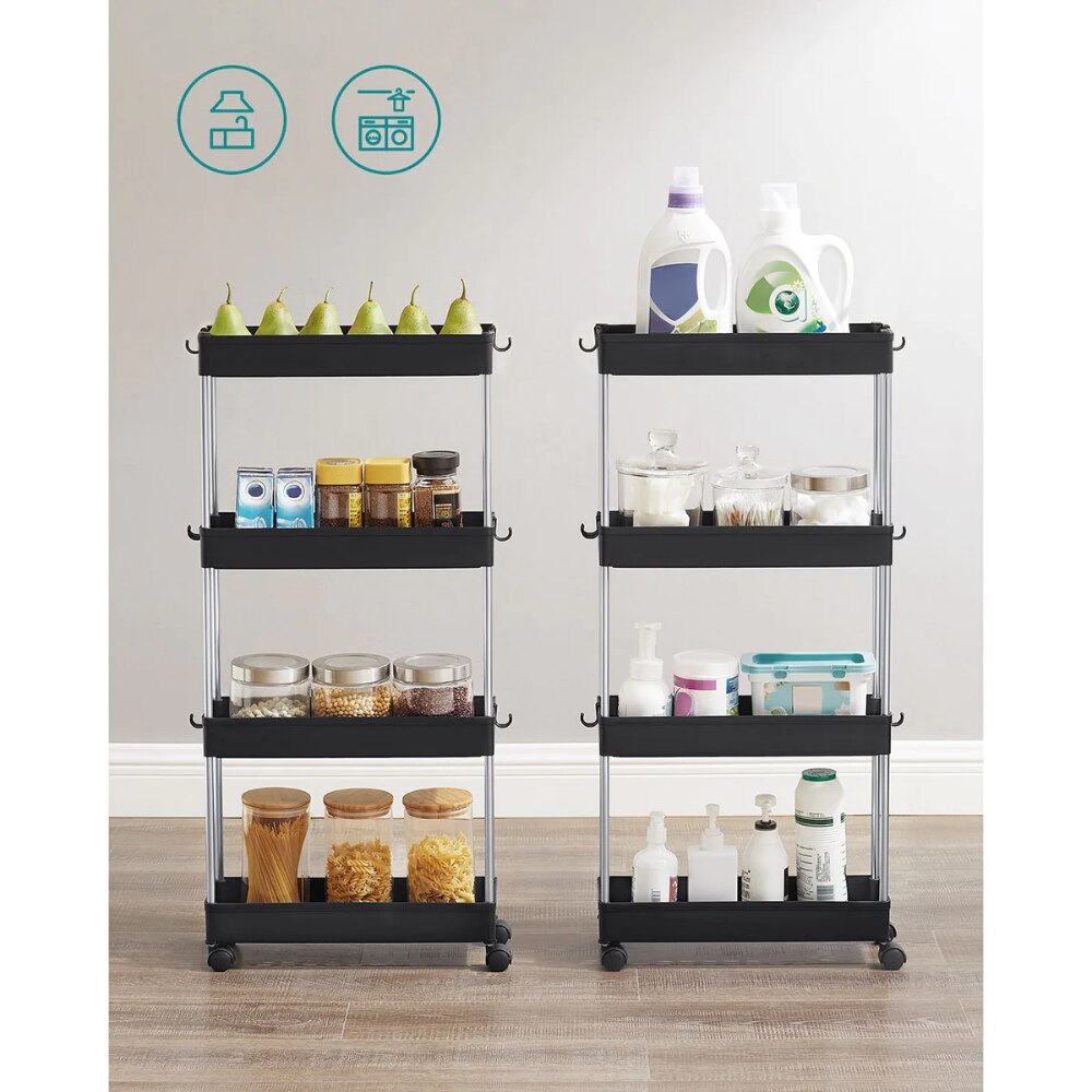 Raft universal depozitare, Quasar & Co.®, cu roti, 4 polite, pentru ...