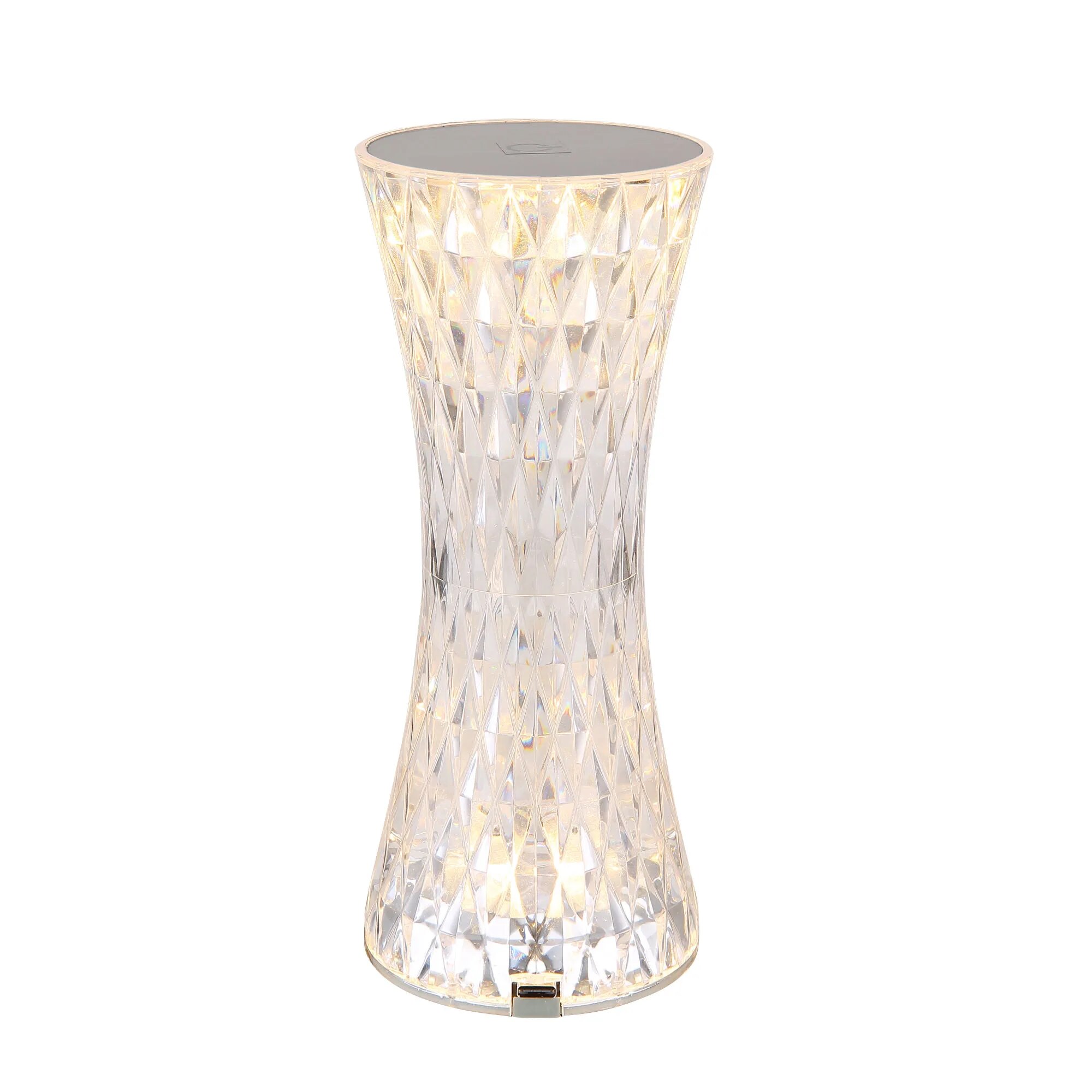 Veioza DacEnergy©, plastic transparent solid, efect de cristal ...