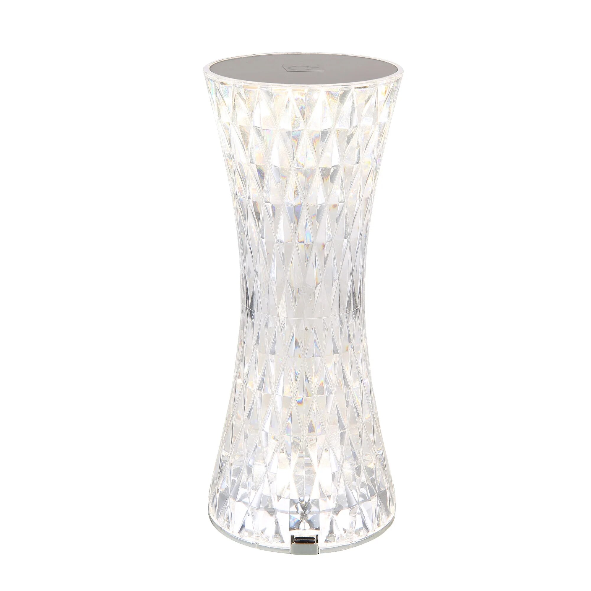 Veioza DacEnergy©, plastic transparent solid, efect de cristal ...