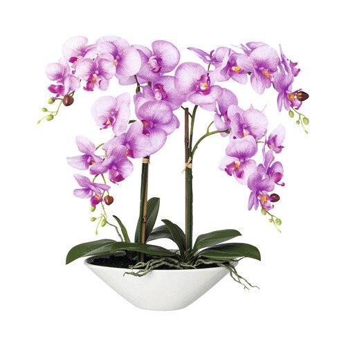 Planta Artificiala Orhidee Fluture Phalaenopsis In Ghiveci H 53 Cm Roz ...