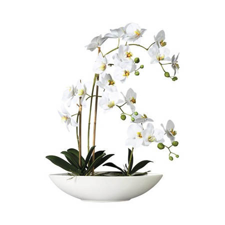 Planta Artificiala Orhidee Fluture Phalaenopsis In Vas 4 Ramuri H 60 Cm ...