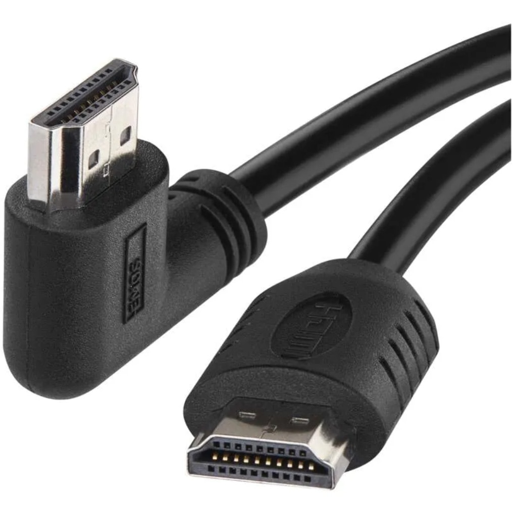 Cablu HDMI 2.0 EMOS, tata-tata, unghi 90°, 4K, ARC 5m - eMAG.ro