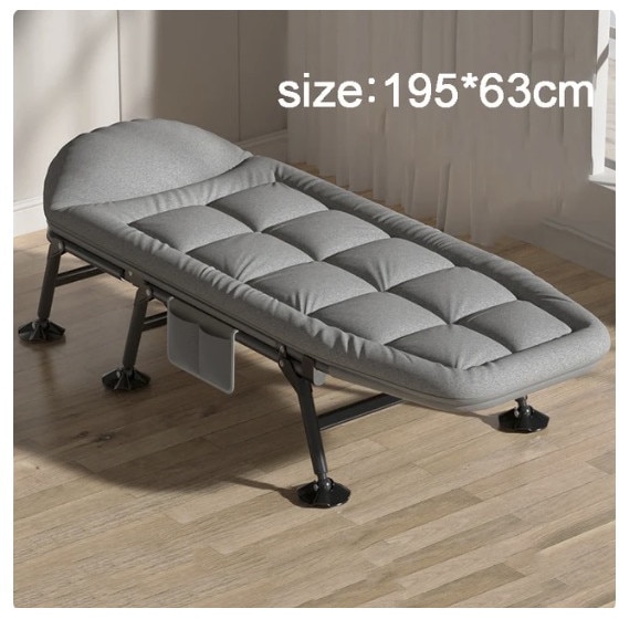 Pat pliabil, Metal, 63x195cm, Gri - eMAG.ro