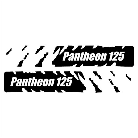 Sticker x2, Honda Pantheon 125 Stripe, Negru, 25cm - eMAG.ro