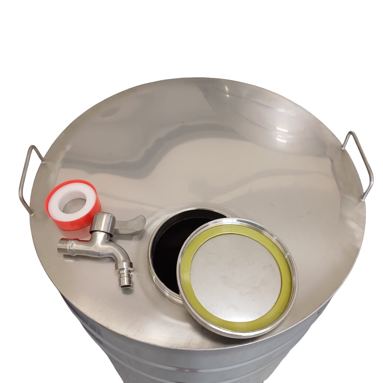 Butoi inox cu capac filet si robinet 80 Litri - eMAG.ro