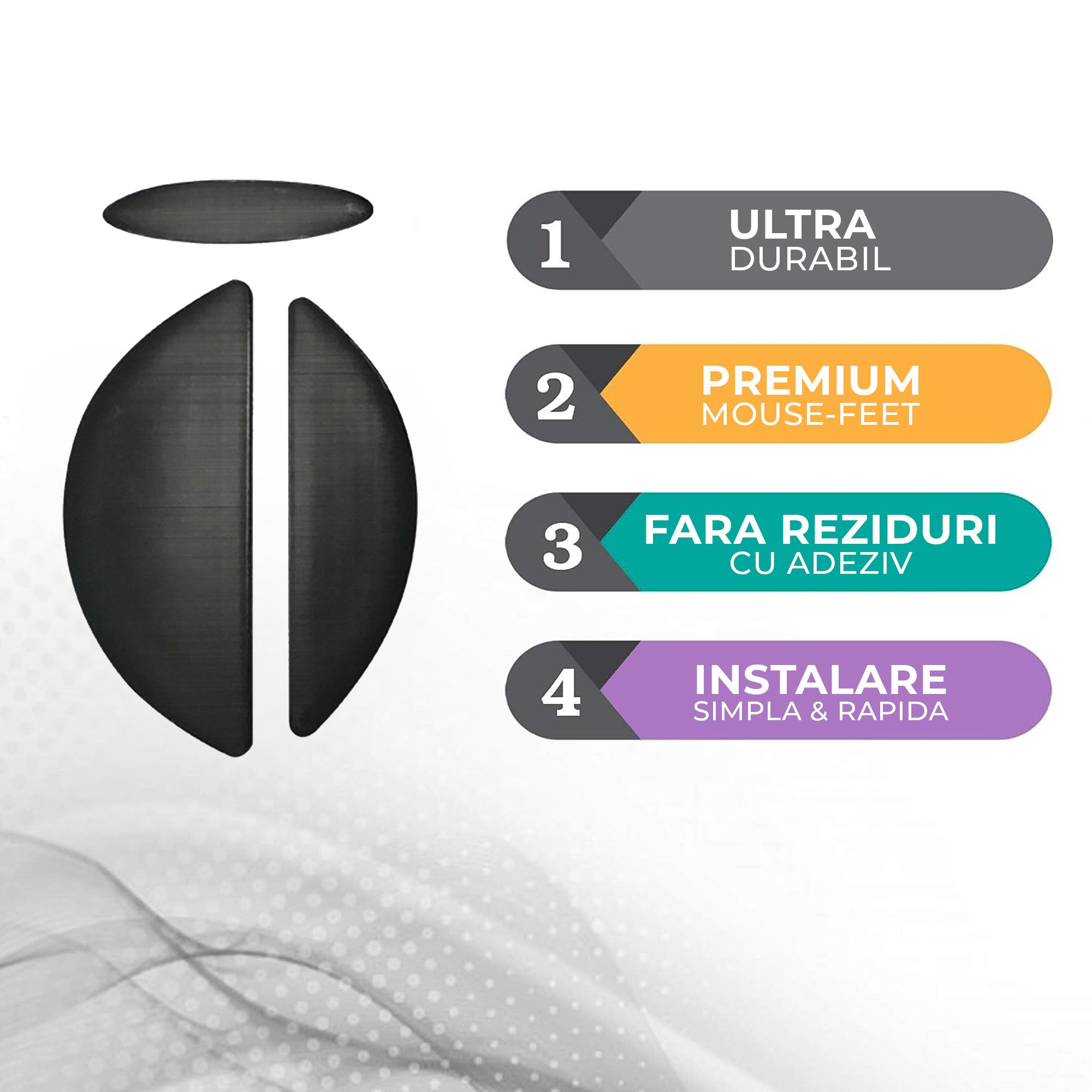 Talpa autoadeziva de schimb pentru Mouse Logitech G5, G7, glisare lina ...