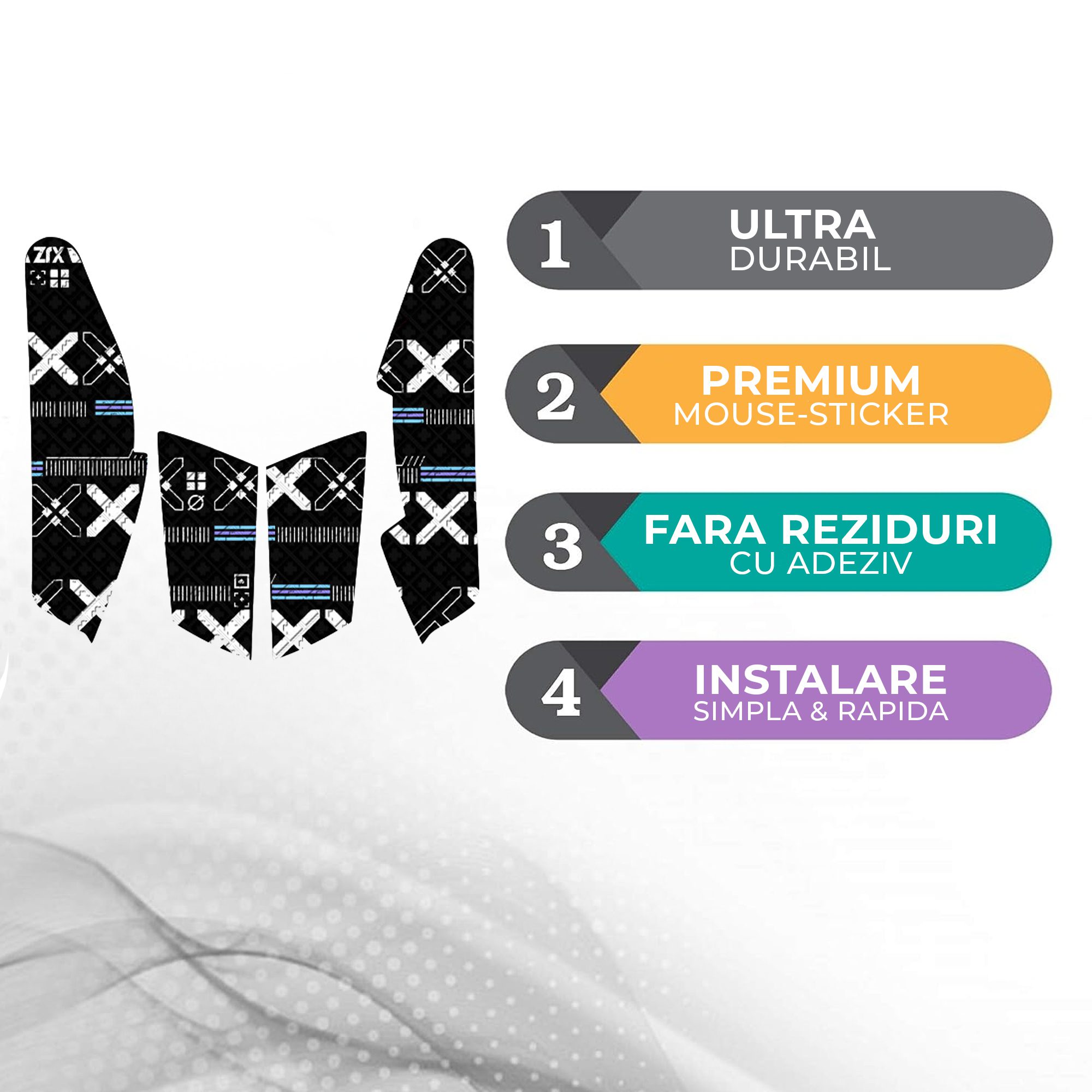 Sticker decorativ PadForce de protectie pentru Mouse Logitech G102 ...