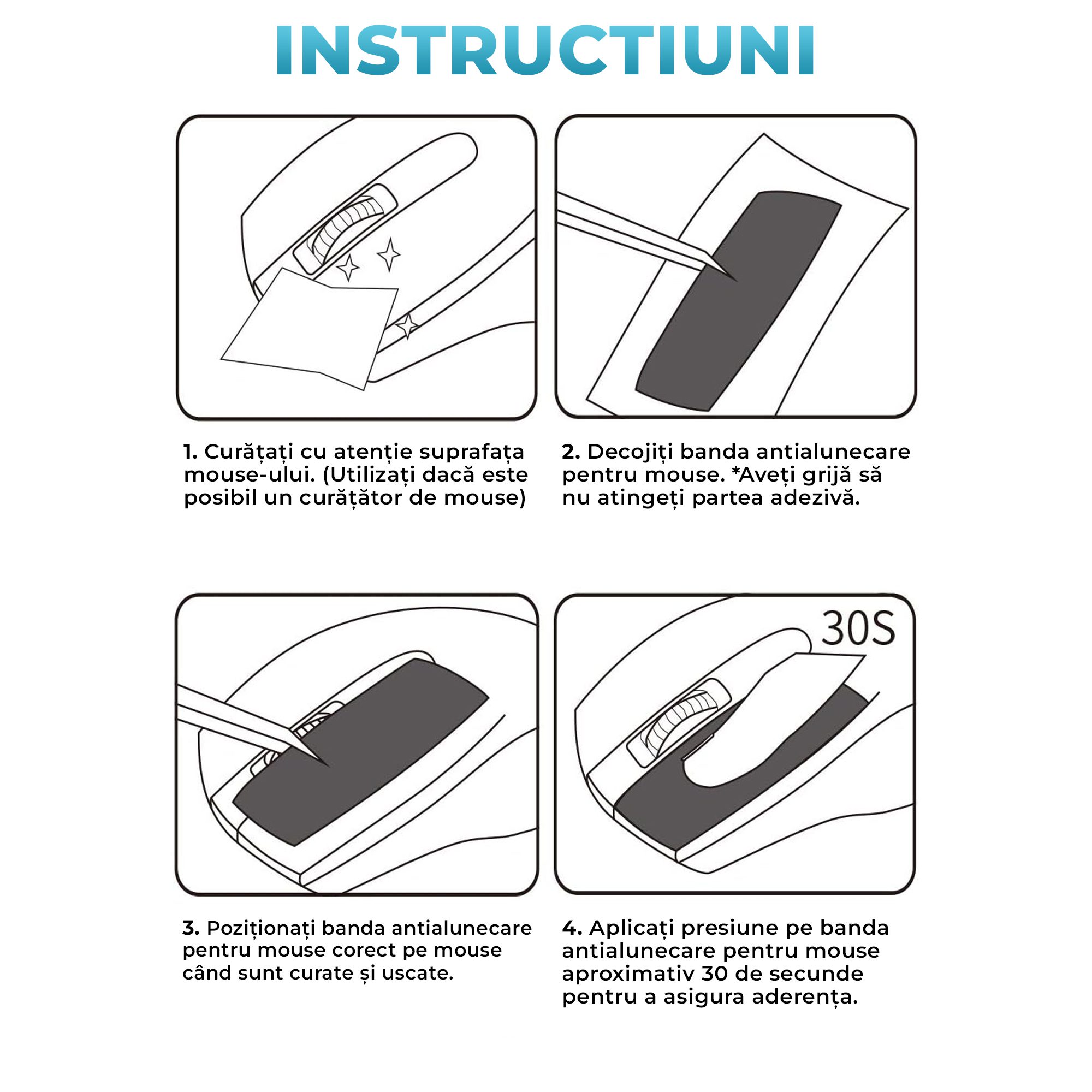 Sticker decorativ PadForce de protectie pentru Mouse Razer Viper Mini ...