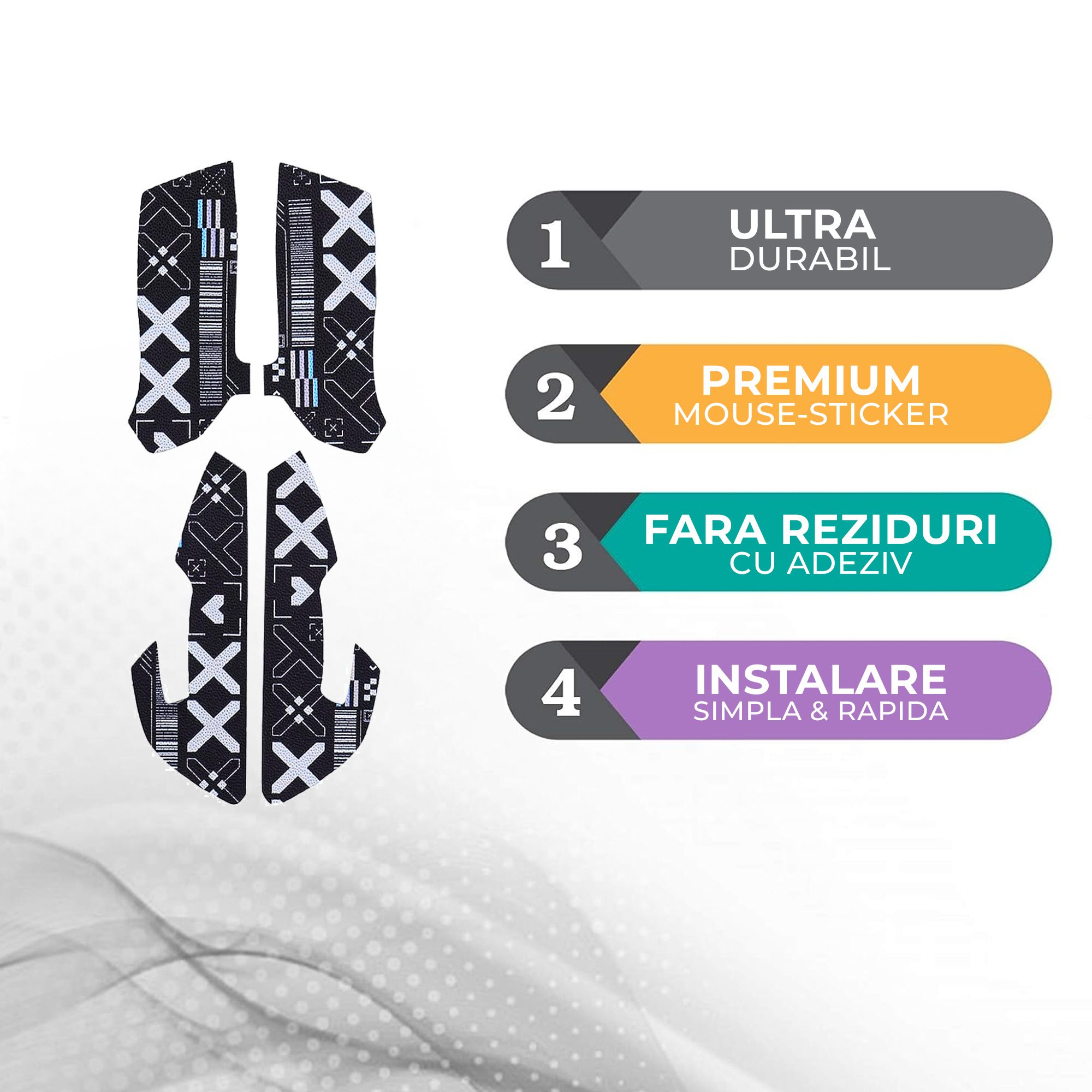 Sticker decorativ PadForce de protectie pentru Mouse Razer Viper Mini ...