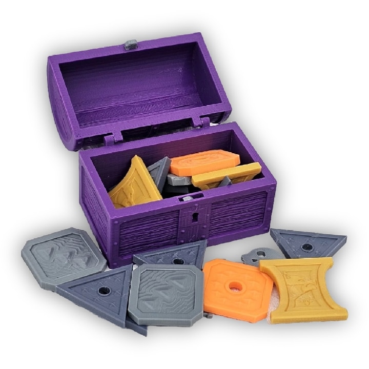 Cufar de comori cu 3 chei, mic, violet - eMAG.ro