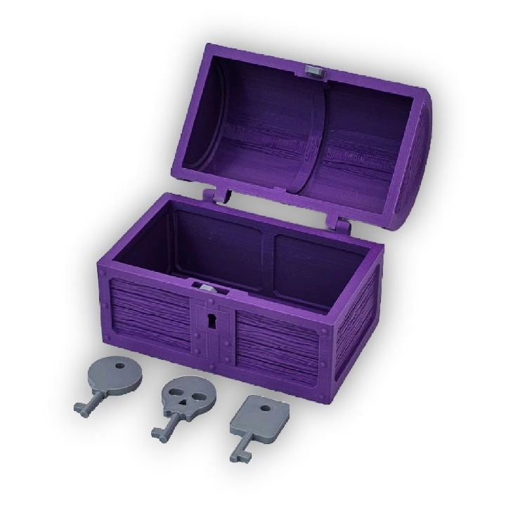 Cufar de comori cu 3 chei, mic, violet - eMAG.ro