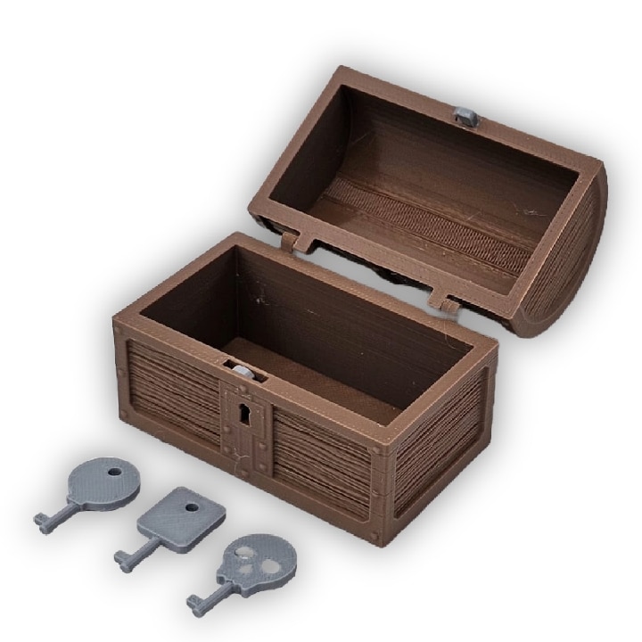 Cufar de comori cu 3 chei, mare, maro - eMAG.ro