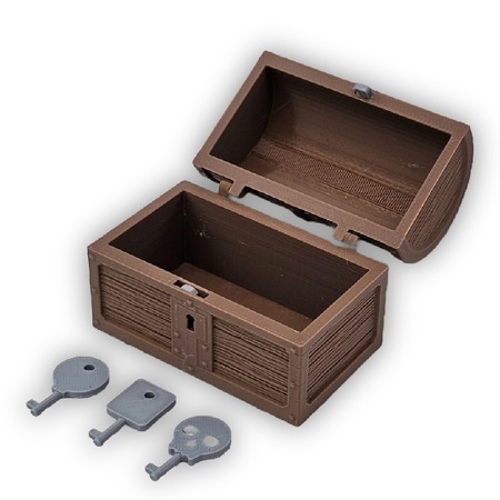 Cufar de comori cu 3 chei, mic, maro - eMAG.ro