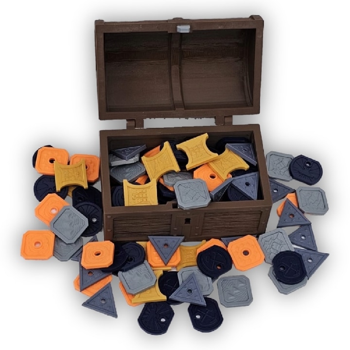 Cufar de comori cu 3 chei, mare, maro - eMAG.ro