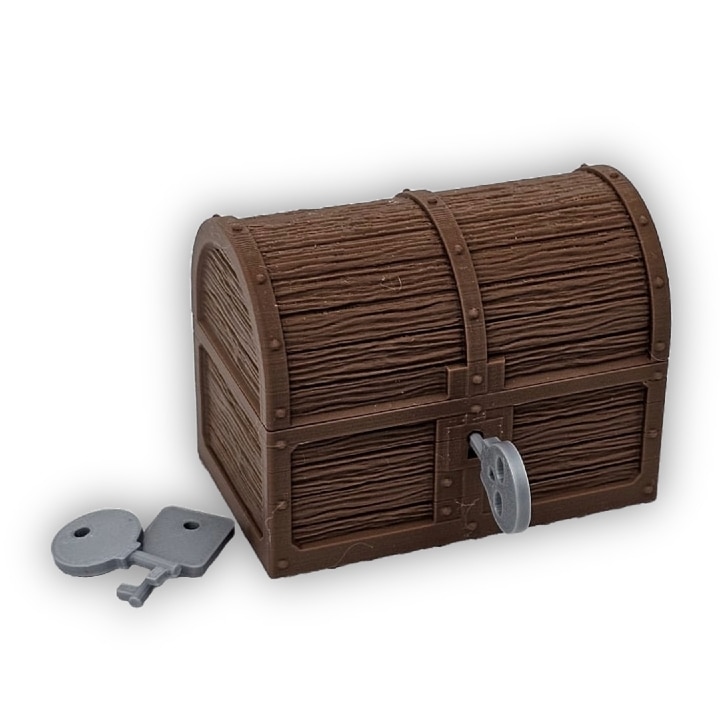 Cufar de comori cu 3 chei, mare, maro - eMAG.ro