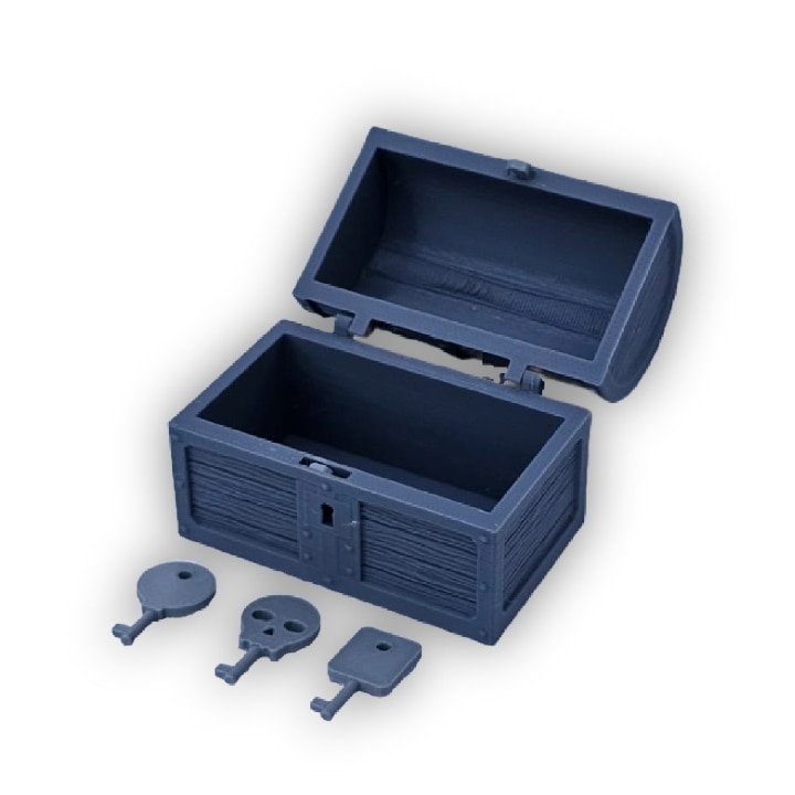 Cufar de comori cu 3 chei, mic, gri - eMAG.ro