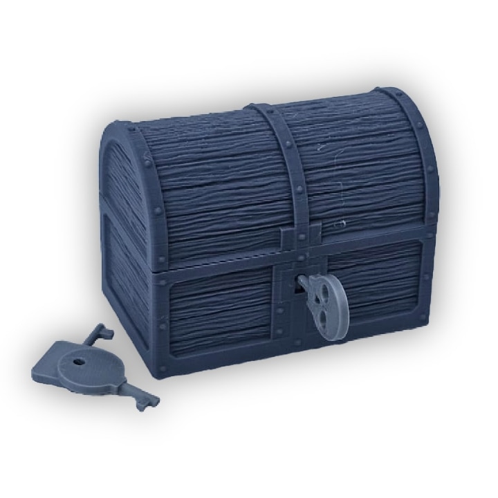 Cufar de comori cu 3 chei, mic, gri - eMAG.ro