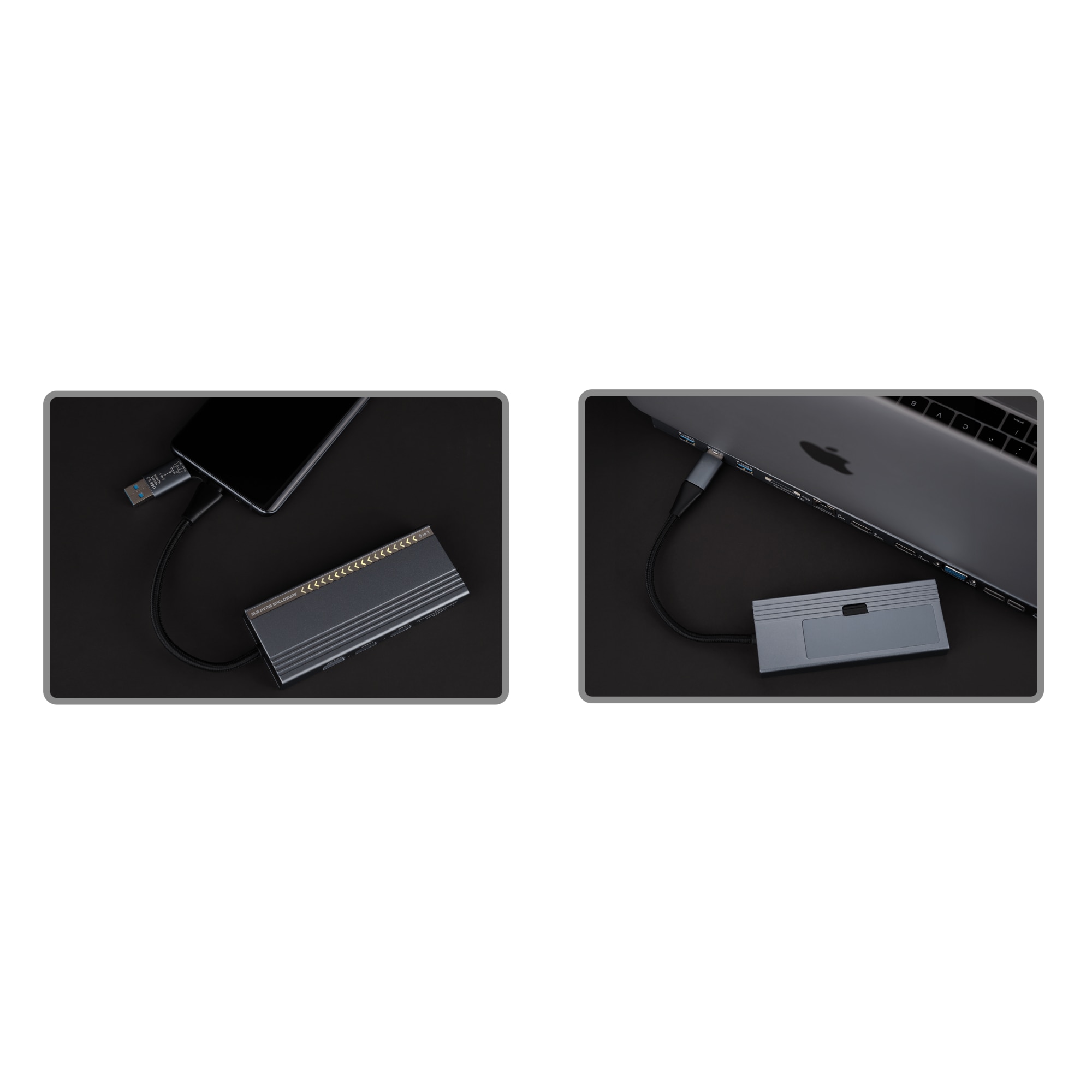 Hub Adaptor Type C USB-C Rack Extern SSD NVMe SATA M.2 Reagle hub PD ...