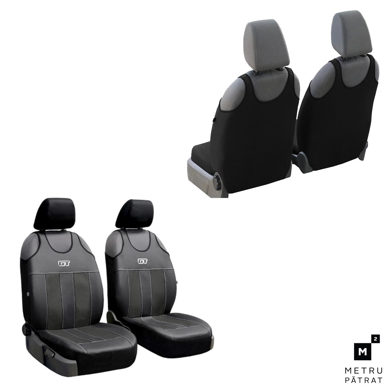 Set 2 huse auto tip maieu, model GT, din piele ecologica, universale ...