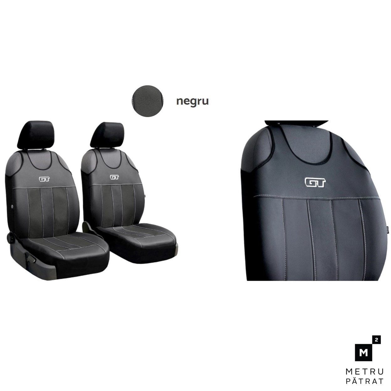 Set 2 huse auto tip maieu, model GT, din piele ecologica, universale ...