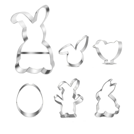 Set 6 forme pentru prajituri de Paste Wellxunk, otel inoxidabil ...