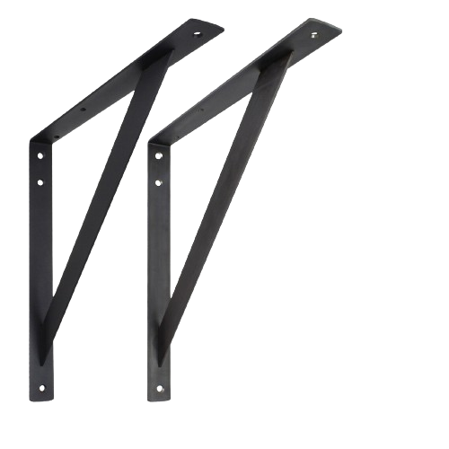 Set 2 Suporti de perete pentru polite, 400x400x40 mm, Metal, Lucco ...