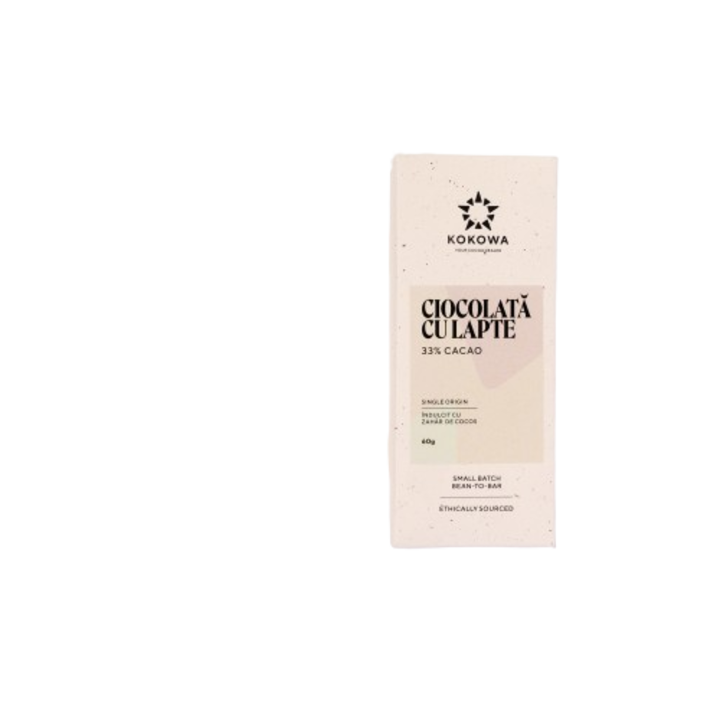 Ciocolata bean to bar cu lapte 33% cacao 30g Kokowa - eMAG.ro