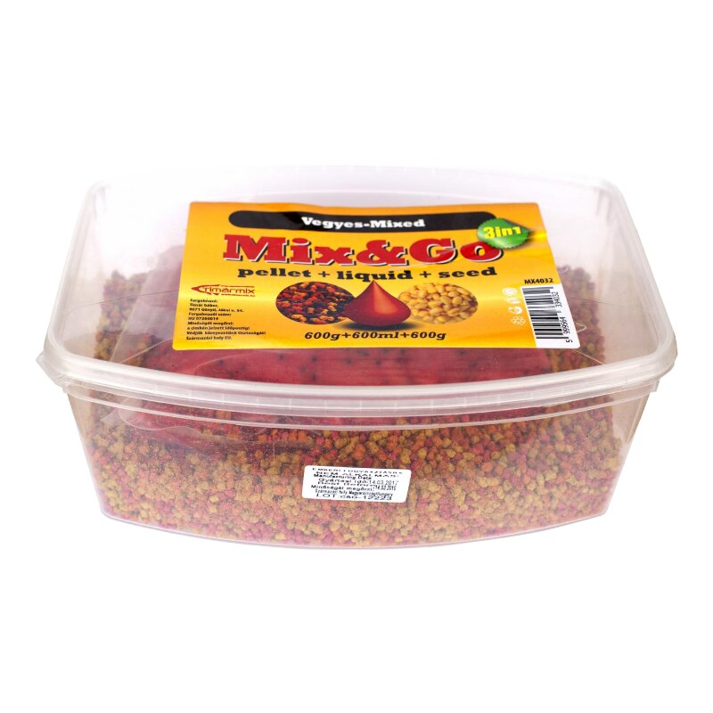 Pellets MIX & GO Пелетна кутия 3 в 1 600g пелети & 600ml аромат & 600g ...