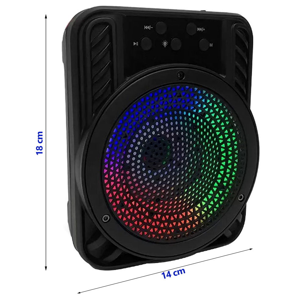 Boxa Portabila, Wireless, Efect de Iluminare RGB, cu USB si Card Micro ...